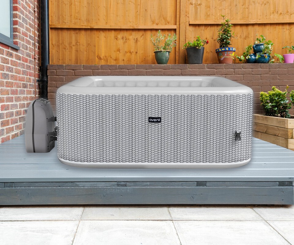 Avenli 4-Person Inflatable Portable Swimming Spa & Hot Tub - (Choose ...