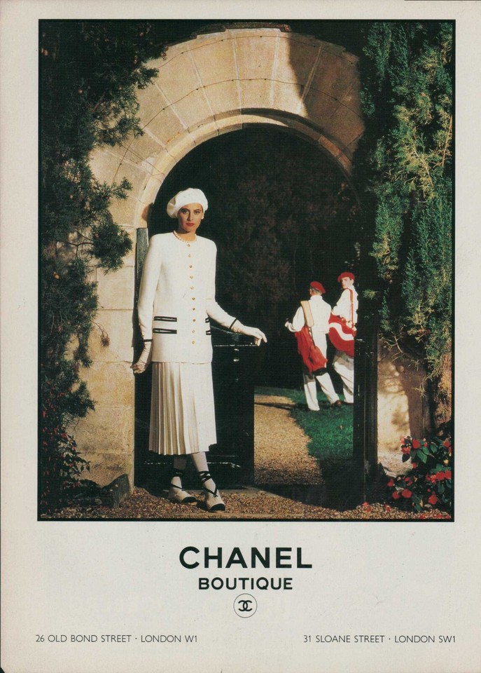 CHANEL Boutiques Magazine Print Ad Advert Ines de la Fressange fashion ...