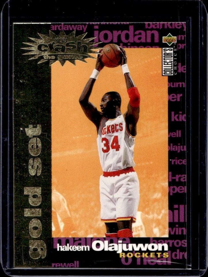 Hakeem Olajuwon 1995 Collector's Choice #C16b You Crash the Game Gold ...