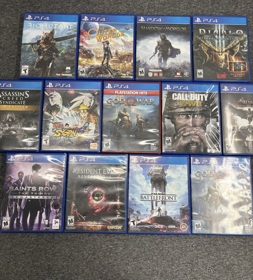 PS4 Game Bundle Sony PlayStation Video Game Assorted Lot of 13 Clean ...