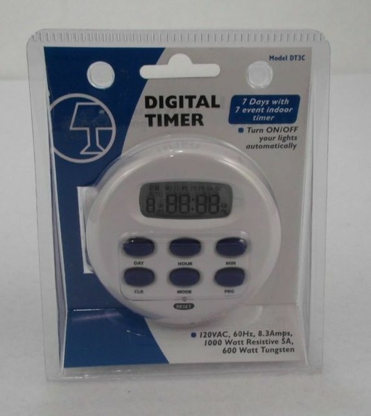 Intermatic Digital Timer Model Dt3c 7 Days Event Indoor Timer Grounded ...