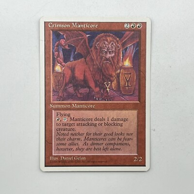 Magic The Gathering MTG Crimson Manticore - 4th Edition - EX Authentic ...