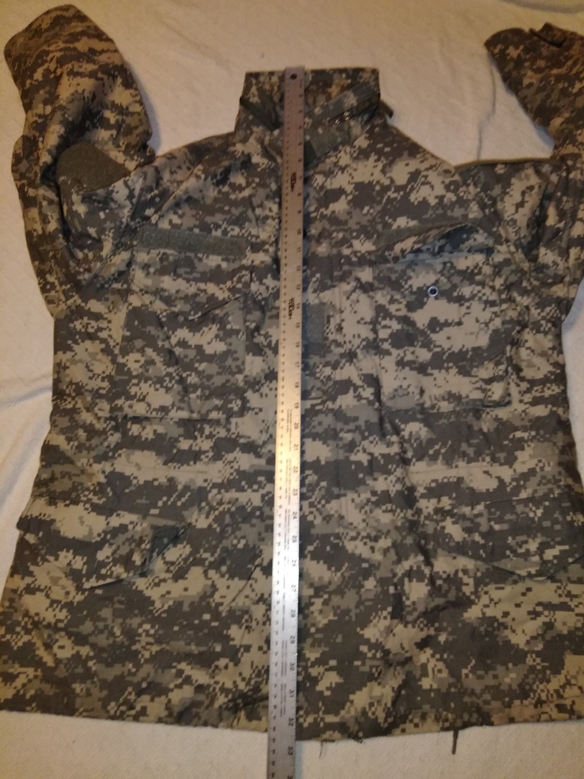 M-65 ACU UCP ARMY COLD WEATHER FIELD COAT JACKET & ZIP AWAY HOOD LARGE ...