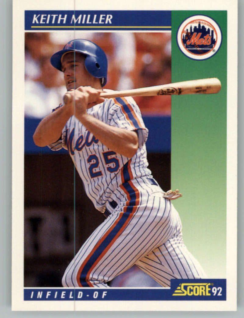 1992 Score #462 Keith Miller Mets | eBay