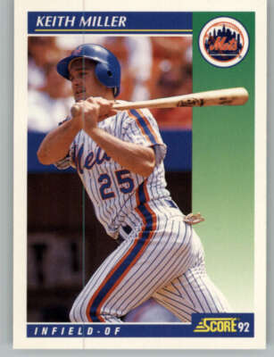 1992 Score #462 Keith Miller Mets | eBay