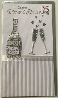 On Your Diamond Wedding Anniversary Greeting Card…Congratulations to ...