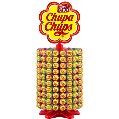 200 CHUPA CHUPS LOLLIES DISPLAY WHEEL STAND 200 ASSORTED LOLLIES ...