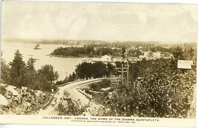 c1935 Postcard RPPC Real Photo Callander Ontario Canada Home of Dionne ...