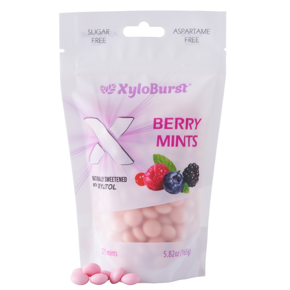 XyloBurst Mints Sugar Free Berry Mint candies with Xylitol 275 Count ...