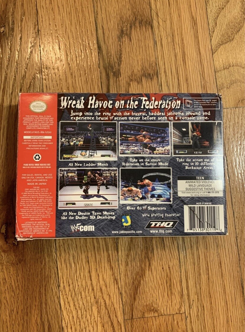 WWF No Mercy (Nintendo 64) Box Game Manual N64 | eBay