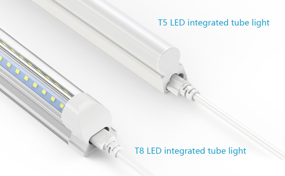 4FT Power Cables 3-Pin For T5 T8 LED Tube Light Fixtures Plug Cord ...