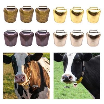 3x Pet Collar Charms, Round Bells, Easy Attachment, Iron Loud Cat Bells ...