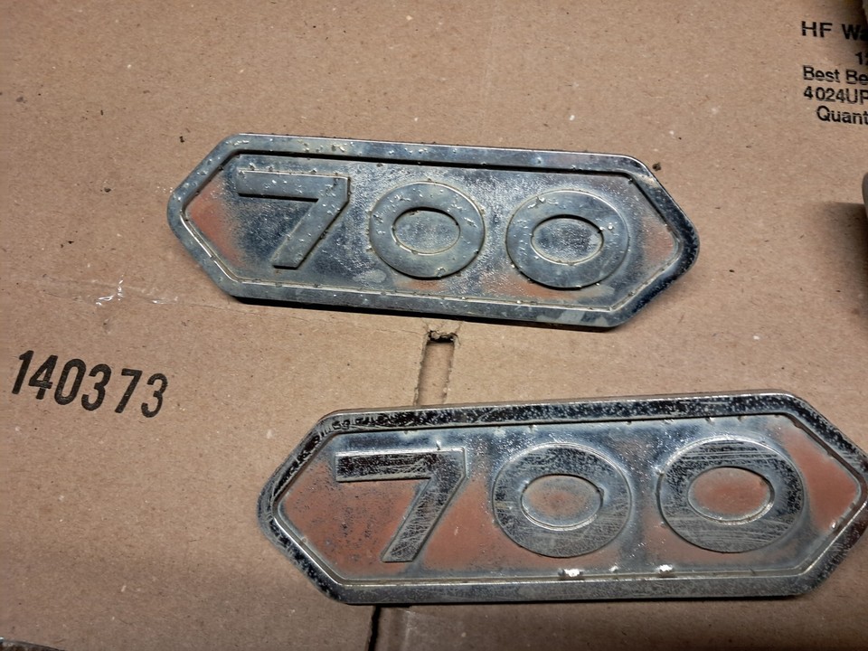 Vintage 1960s Dodge 700 Series Big Truck Hood Side Emblems Set Mopar | eBay