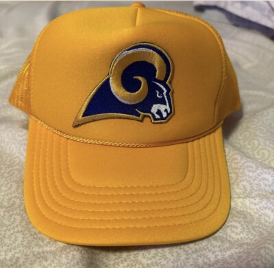 Vintage NFL St. Louis Rams Los Angeles Rams Patch One Size Hat Yellow ...
