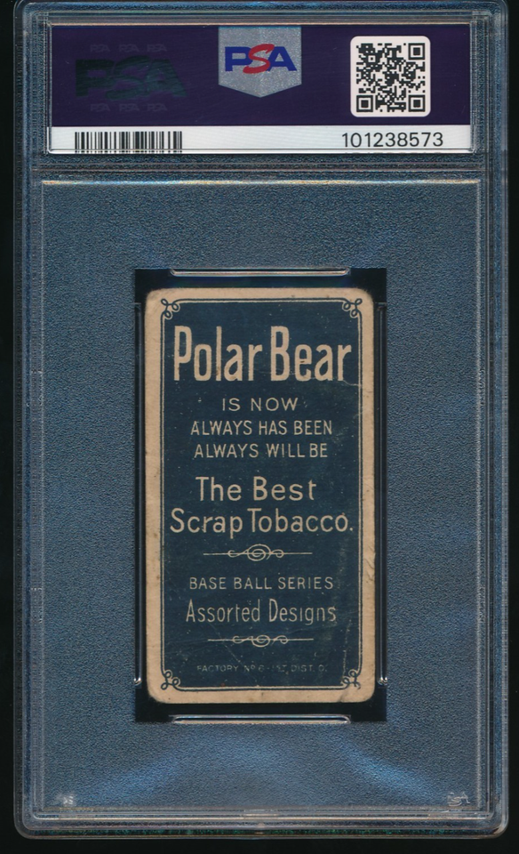 1909-11 T206 Joe Tinker Bat Off Shoulder Chicago Cubs Polar Bear Back ...
