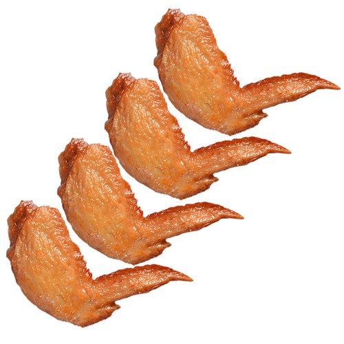 4 Pcs Decor Realistic Fried Chicken Wings Artificial Food for Display ...