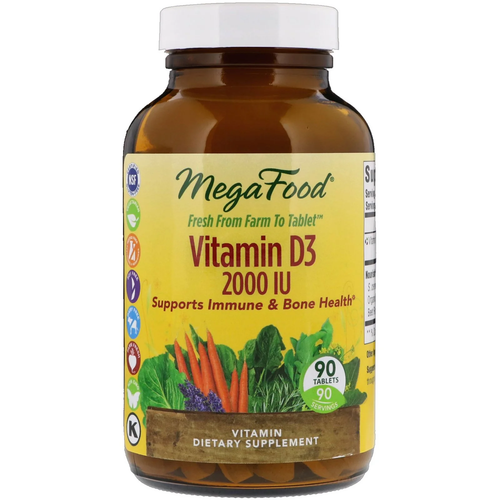 MegaFood, Vitamin D3, 2000 IU, 90 Tablets | eBay