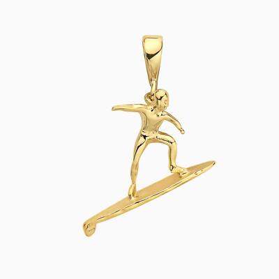 Pori Jewelry 14K Gold Surfing Pendant | eBay