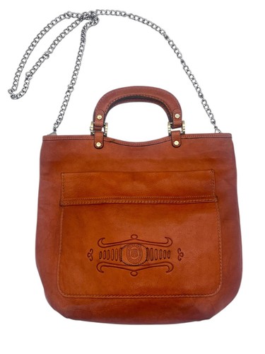 Vintage Firenze Peruzzi Florence Italian Leather Handbag in Brown ...