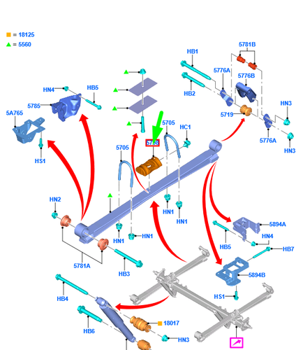 FORD TRANSIT MK4 Rear Spring Plate BK21-5798-AC 2097288 NEW GENUINE ...