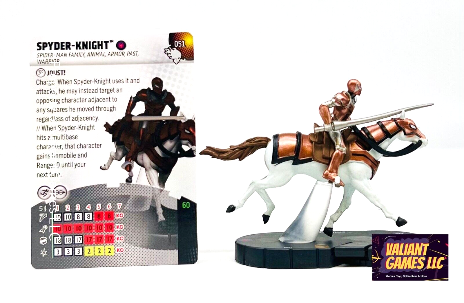 Marvel Heroclix Spyder-Knight #051 w/ Card Wheels of Vengeance Set | eBay