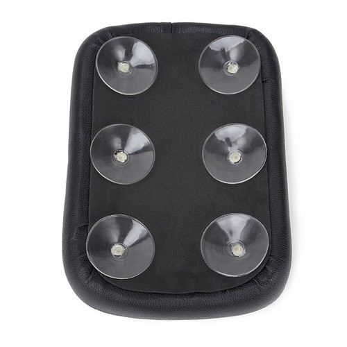 Rectangle Pillion Passenger Pad Seat | Black | Leather | 6 Suction Cups ...