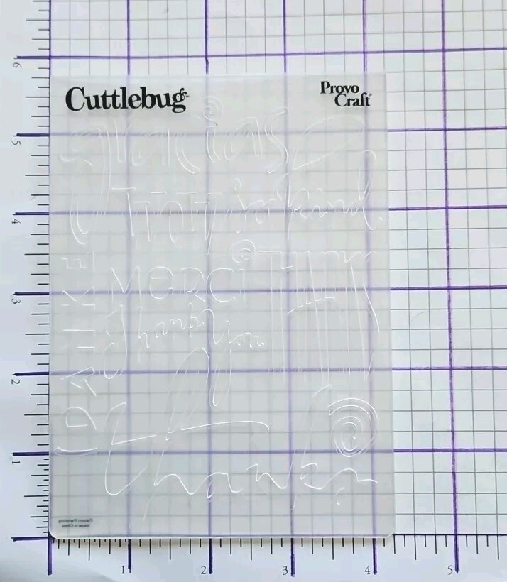 WORDS OF GRATITUDE Cuttlebug Embossing Folder 4¼"×5¾" Thanks Languages ...
