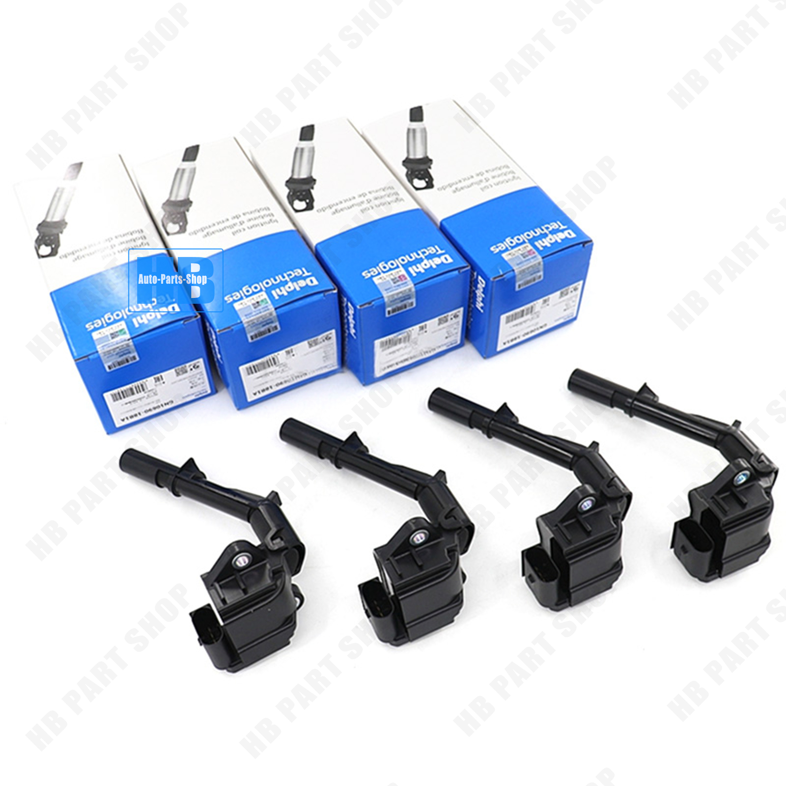 4PCS DELPHI Ignition Coil for Mercedes-Benz C300 CLA250 E300 2.0L ...