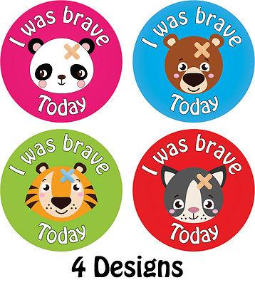 144 x 'I Was Brave' Bravery Reward Stickers Doctors Nurses Hospitals ...