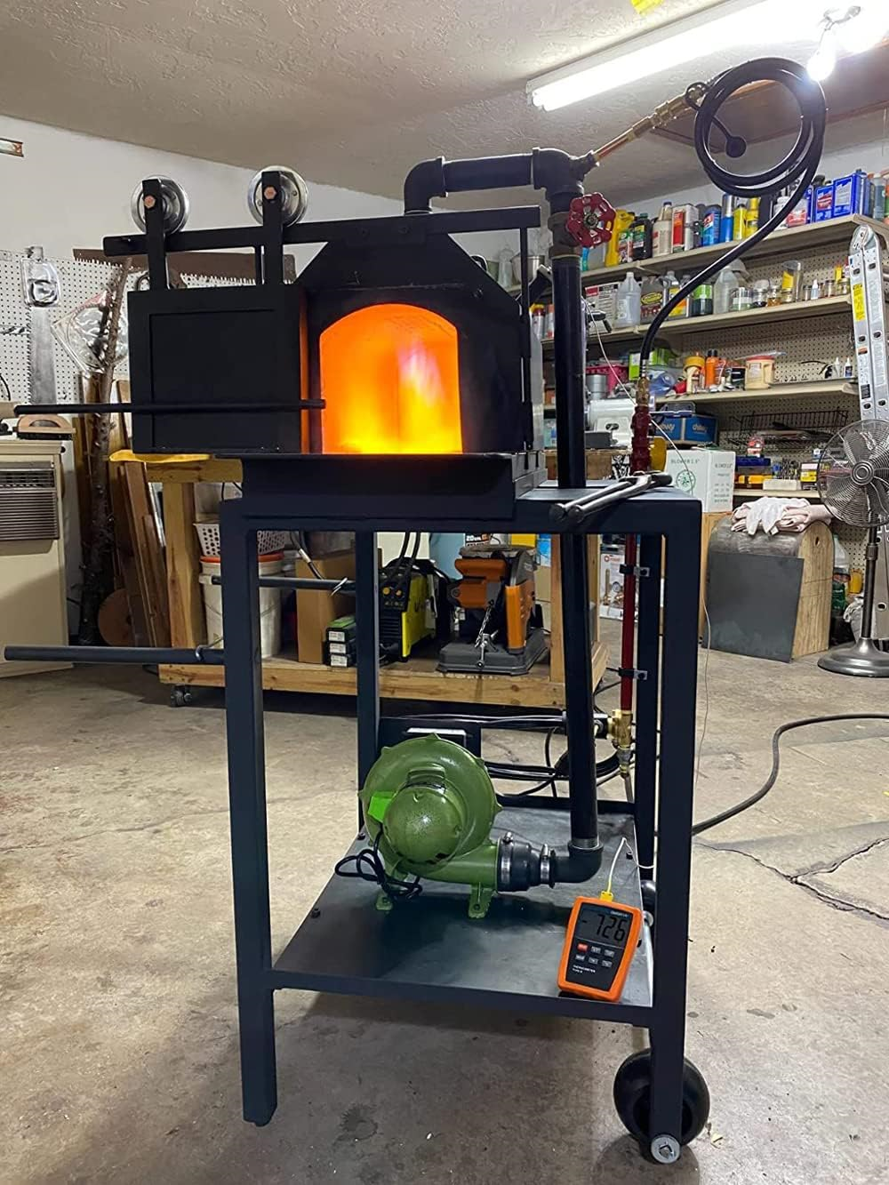 110V 250W Electric Blacksmith Forge Blower 125CFM Coal Forge Fan Tools ...