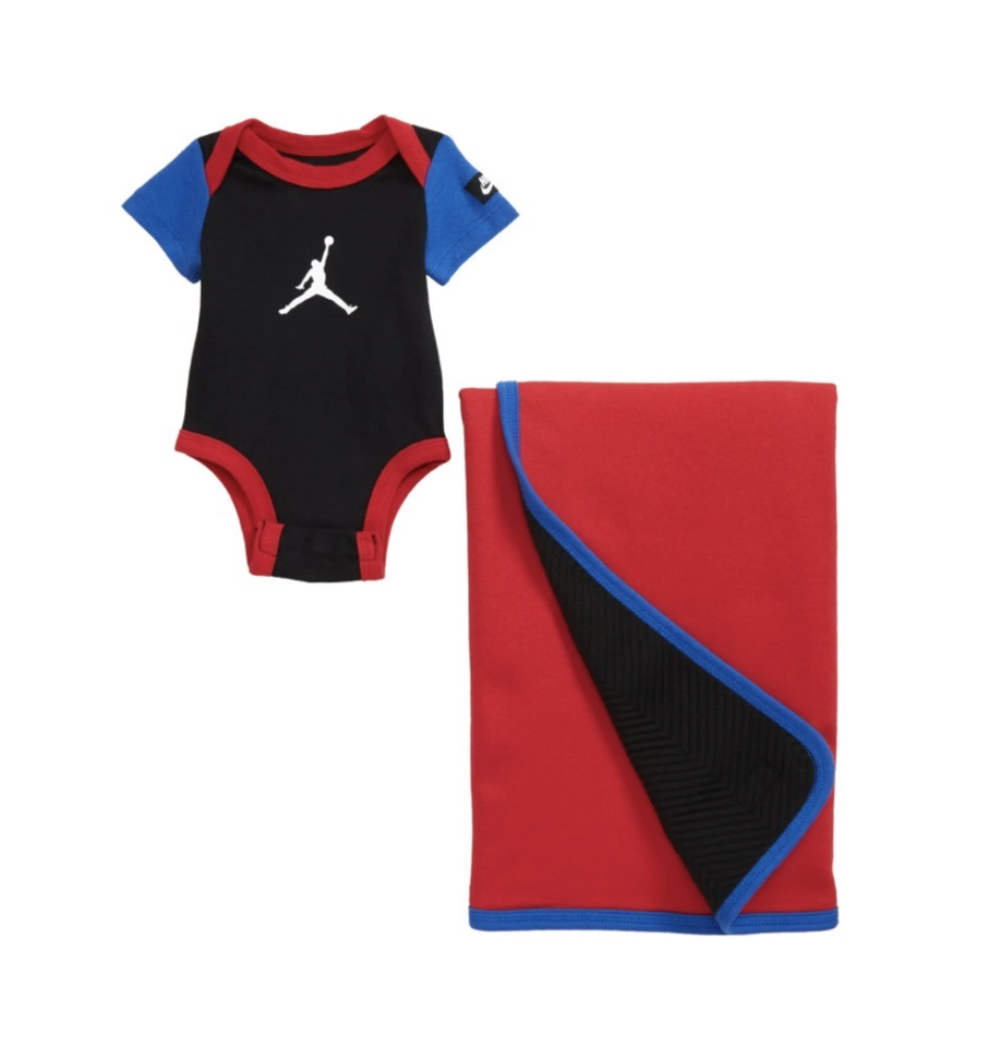 2 Piece Nike Jordan Baby Infant Gift Set Bodysuit / Blanket set 6 ...