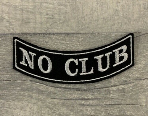 NO CLUB BOTTOM ROCKER PATCH BIKER TRIKER SCOOTER SEW ON #0116 | eBay UK
