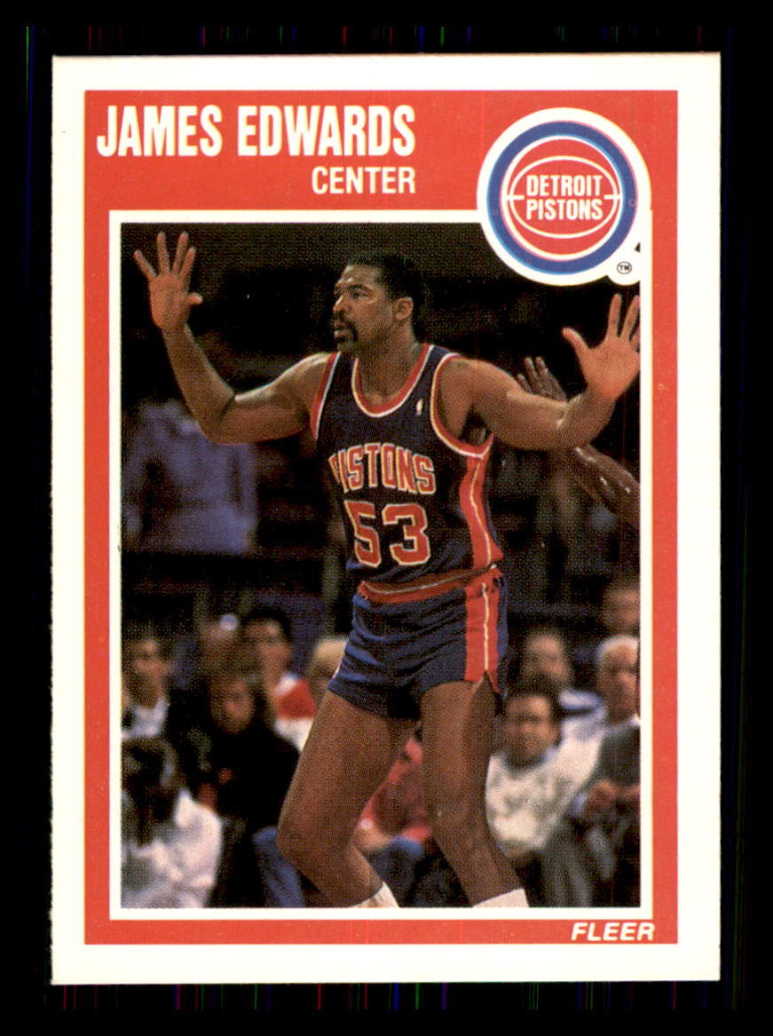 1989 Basketball Fleer James Edwards Detroit Pistons #46 1 | eBay