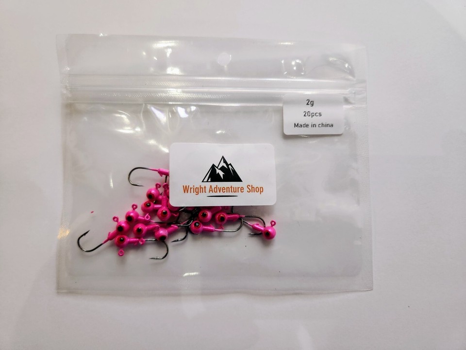 (25) Pink Round Lead Fishing Lure Jig Heads 1/32 1/16 1/8 1/4 3/8 1/2 3 ...