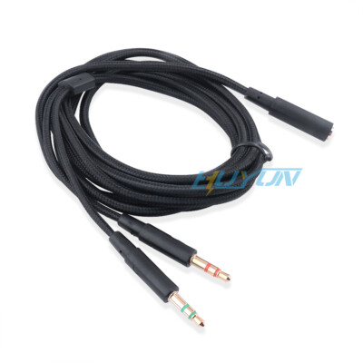 3.5MM 1To2 Extension Cable For HyperX Cloud/Alpha/Stinger Headphone Audio Cable | eBay