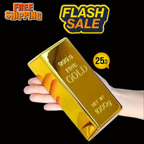 1PC Fake Gold Bar Plastic Golden Home Decor Bullion Simulation ...