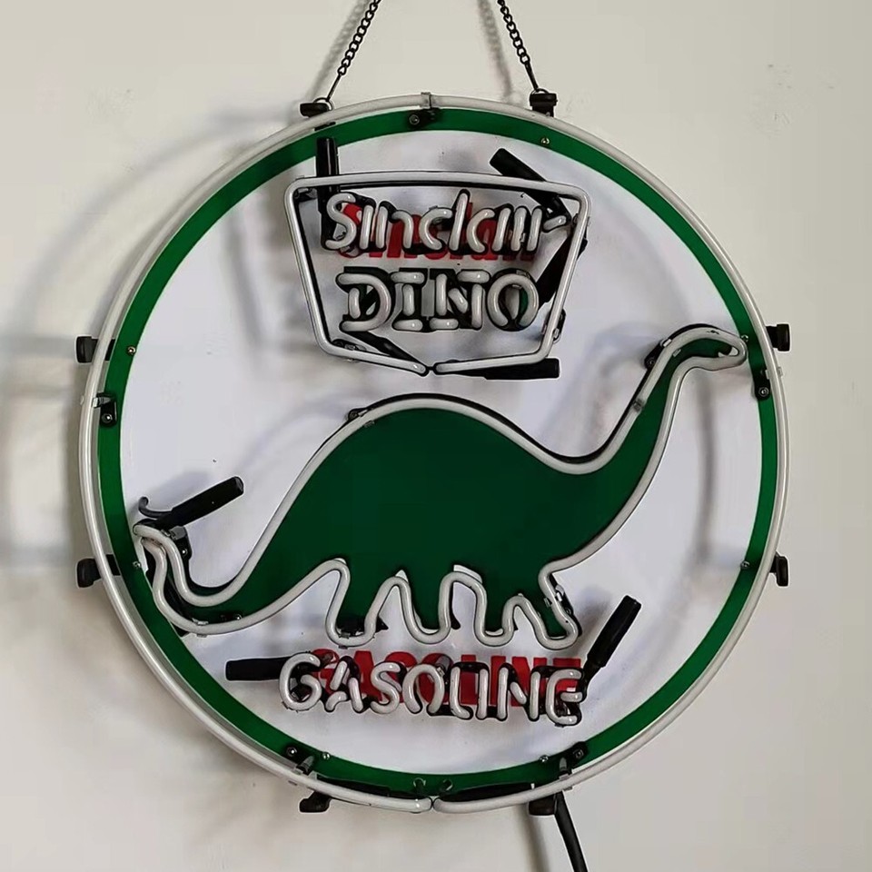 Sinclair Dino Gasoline Logo Neon Sign Motor Store Shop Gas Station Wall ...