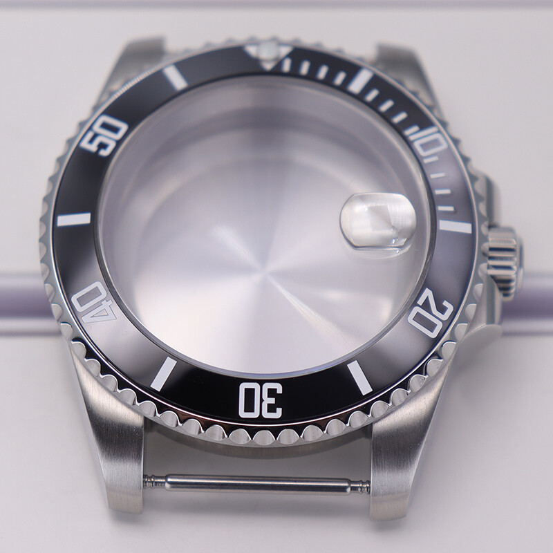 40mm Luxury men Diver Watch Cases Glass Exhibition back For Seiko nh35 ...