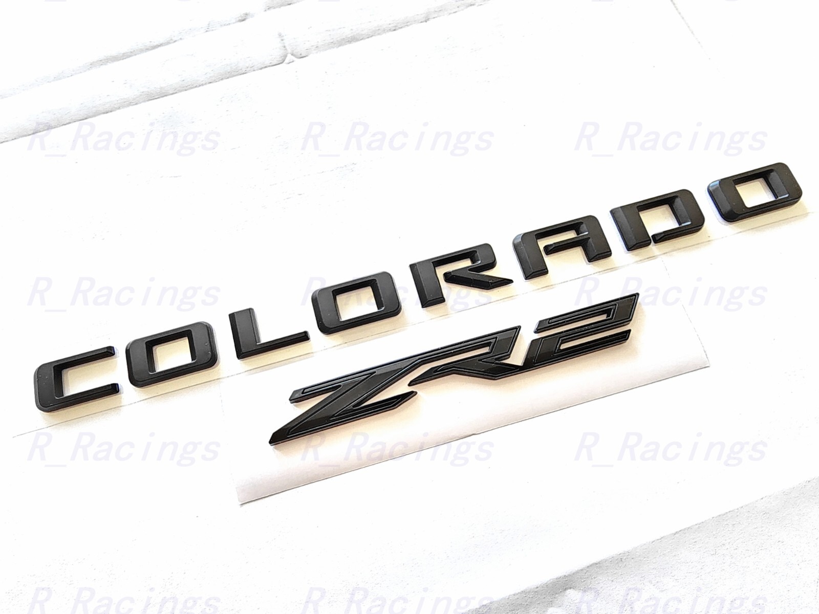 2PC Matte black Rear Tailgate Colorado ZR2 Emblem Badge 2021+ Chevrolet ...