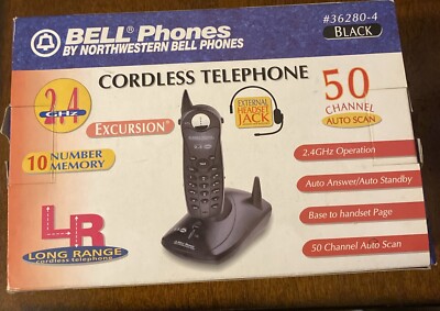 NEW! Northwestern Bell Excursion Phone 36297-4 Cordless 2.4 GHz ...