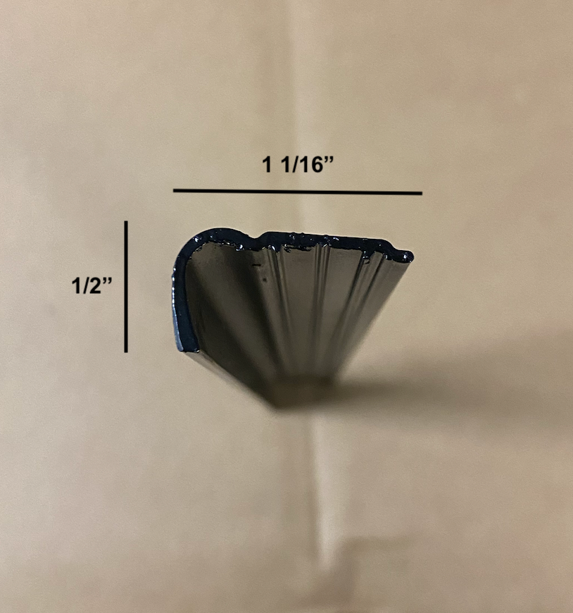 92" Black RV Filon Trim Cover Aluminum Non-Insert Trailer Edge - 1 1/16 ...