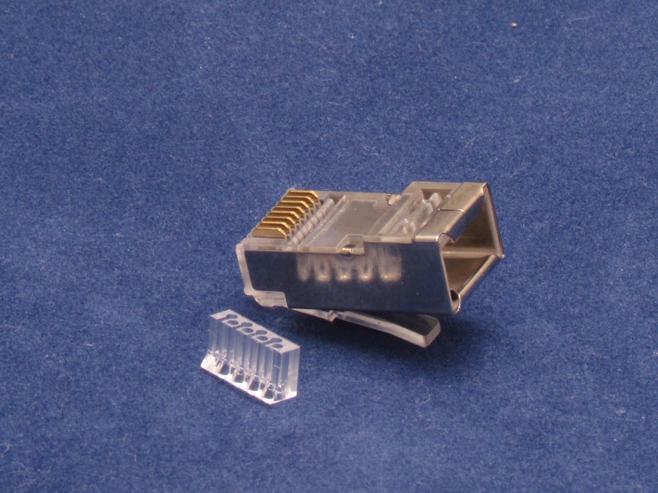 100 X Pcs CAT6 Shielded w Load Bar Insert RJ45 Network LAN Cable ...