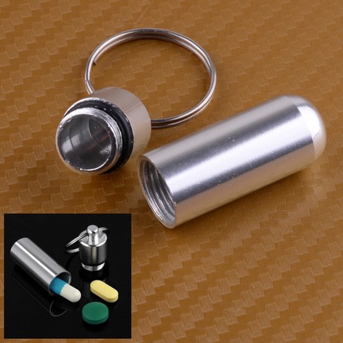 Travel Portable Mini Pill Case Box Stash Medicine Container Alloy Key ...