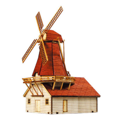 YoungModeler Netherlands Dutch Windmill Desktop Wooden Model Kit | eBay