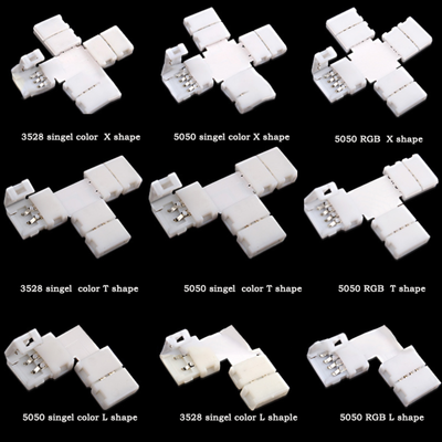 8mm 10mm 2/4 pin Quick LED Strip Connectors for 5050 RGB Color Free ...