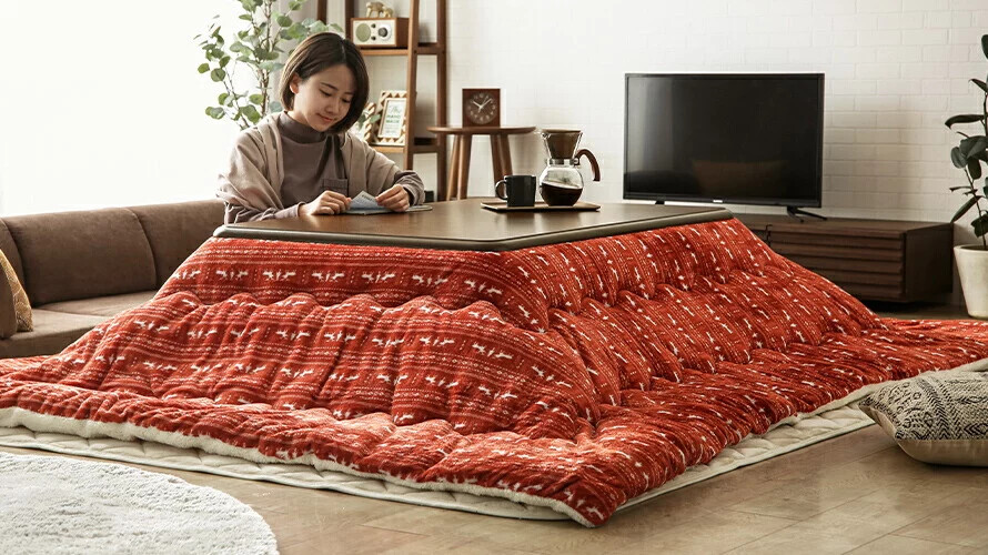 Kotatsu Futon 260x205cm & Table 120x80x36-41cm Set 6color variations | eBay