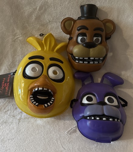 Five Nights at Freddy’s Plastic Masks set of 3 CHICA BONNIE & FREDDY | eBay