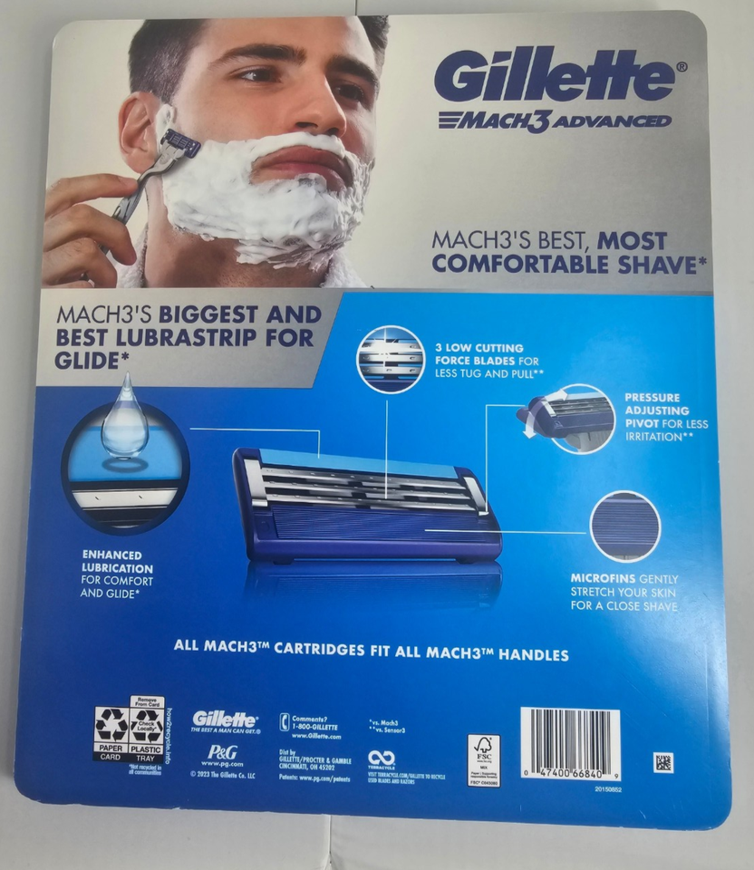 Gillette Mach3 Advanced Razor Blade Refill Cartridges - 20 Count Pack ...