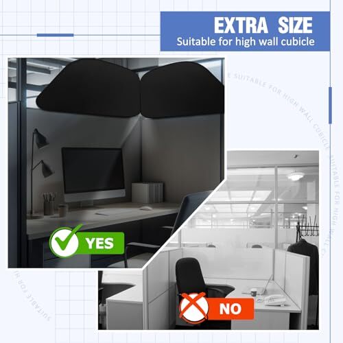 Oversize Foldable Office Cubicle and Desk Shade, Portable Cubicle Light ...