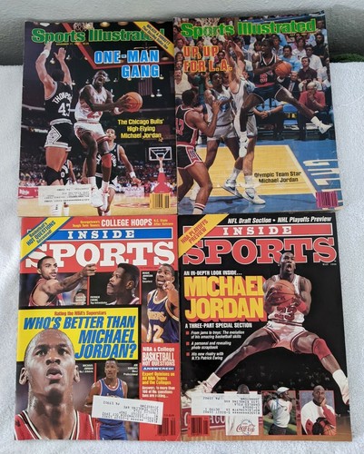 Lot of 4 VTG 1980's & 90's Michael Jordan Sports Illustrated & Inside ...
